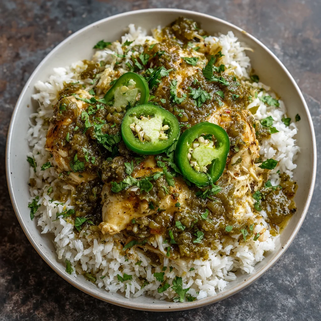 Salsa Verde Chicken & Rice Skillet Recipe – Easy & Delicious One-Pan Meal