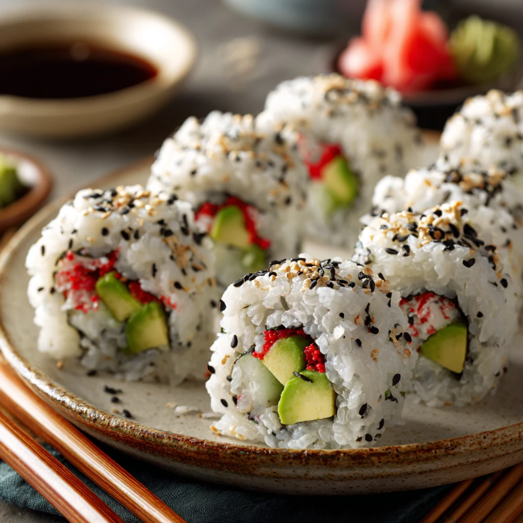 Easy California Roll Sushi Recipe Homemade Inside Out Roll Guide