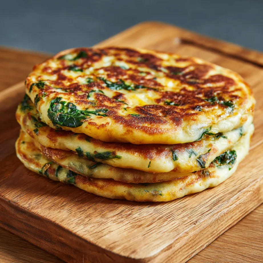 High Protein Spinach Cottage Cheese Flagels Recipe (No Yeast)